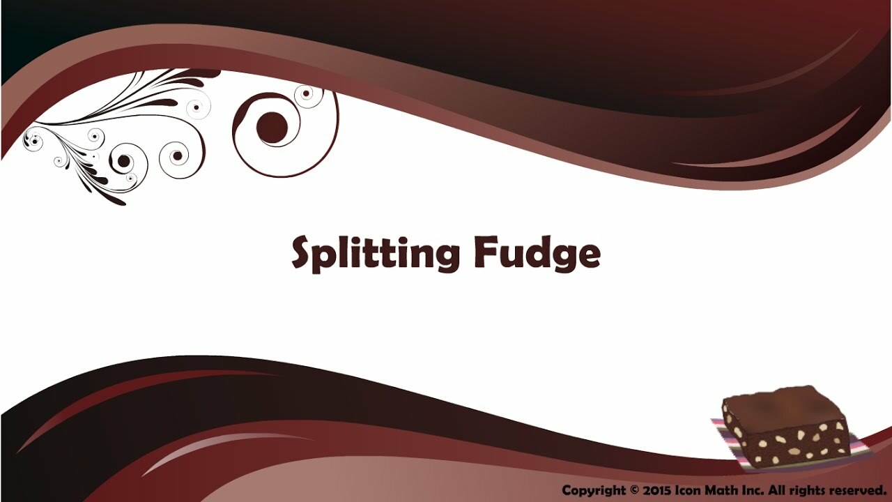Splitting Fudge (Dividing a unit fraction by a whole number using the ... Splitting Fudge (Dividing a unit fraction by a whole number using the ...